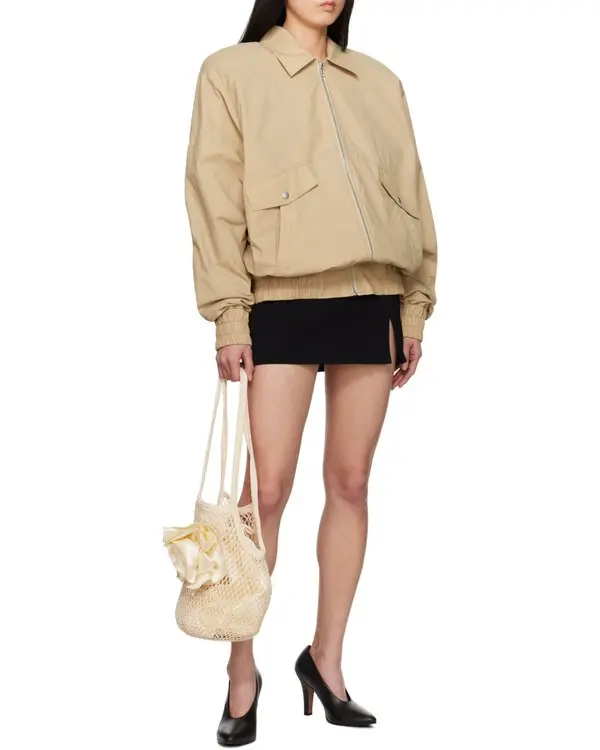 Magda Butrym Oversized Bomber Jacket - Nude