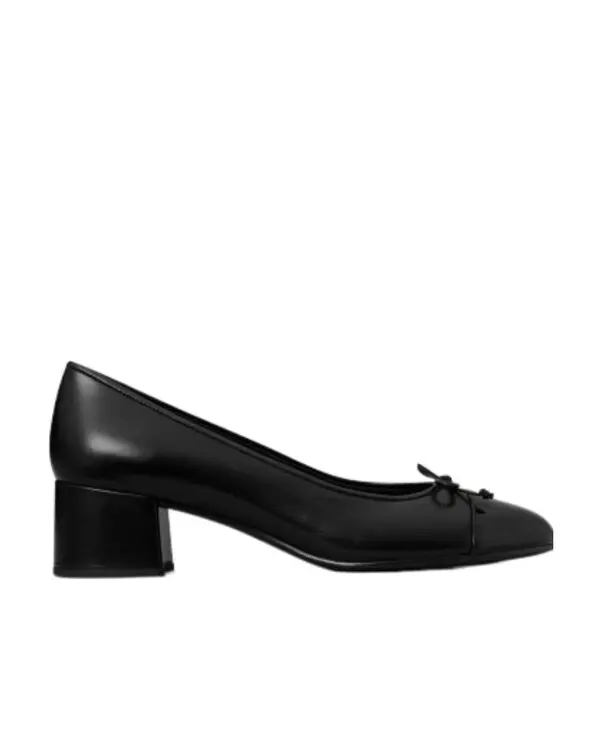 Tory Burch Bow Detail Block Heel Pumps