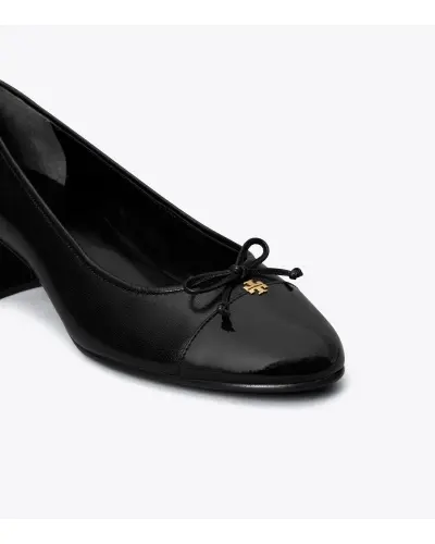Tory Burch Bow Detail Block Heel Pumps