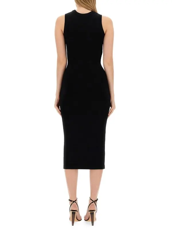 Moschino Round Neck Sleeveless Button Dress