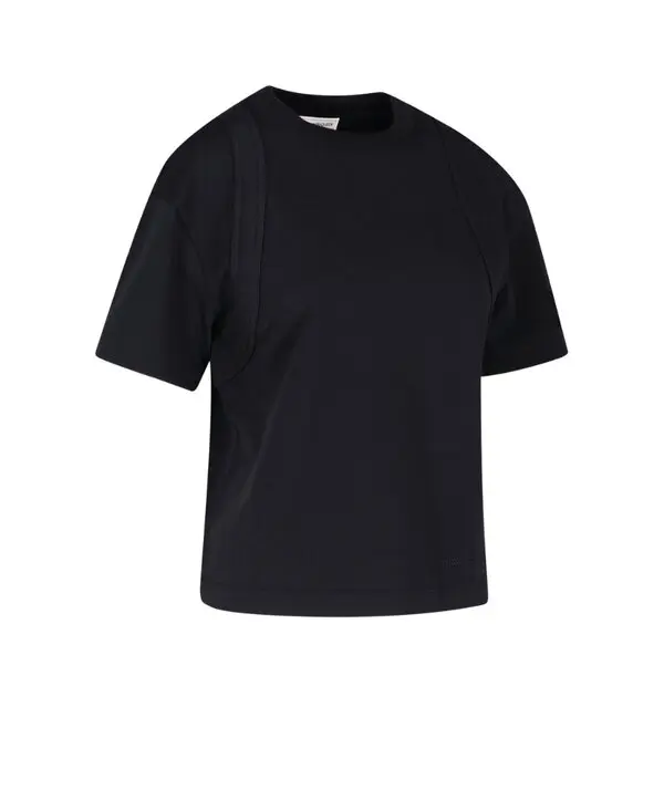 Alexander McQueen Seam-detailed Crewneck T-shirt - Black