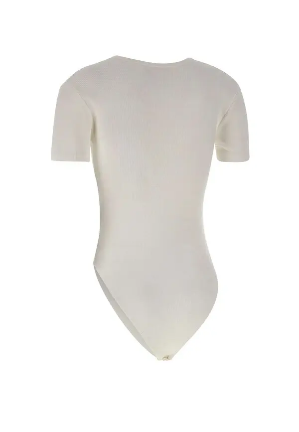 VIVIENNE WESTWOOD Ribbed Crewneck Bodysuit - White