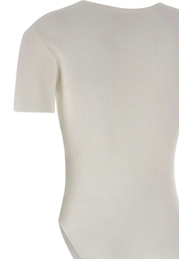 VIVIENNE WESTWOOD Ribbed Crewneck Bodysuit - White