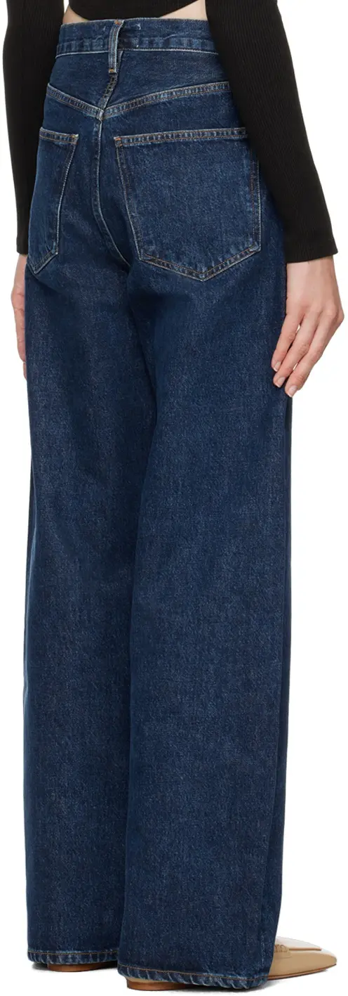 AGOLDE Low Curve Wide Leg Jeans - Black
