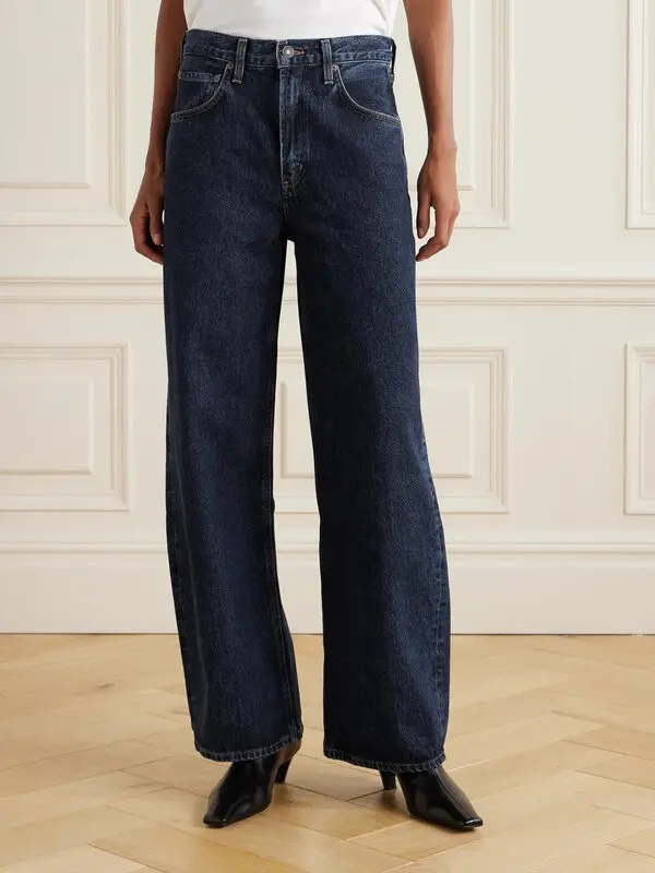 AGOLDE Low Curve Wide Leg Jeans - Black