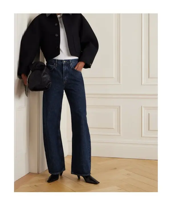 AGOLDE Low Curve Wide Leg Jeans - Black