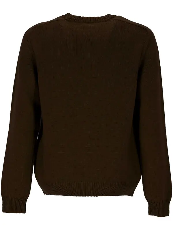 Celine Wool And Cashmere Crew Neck Sweater - Brown