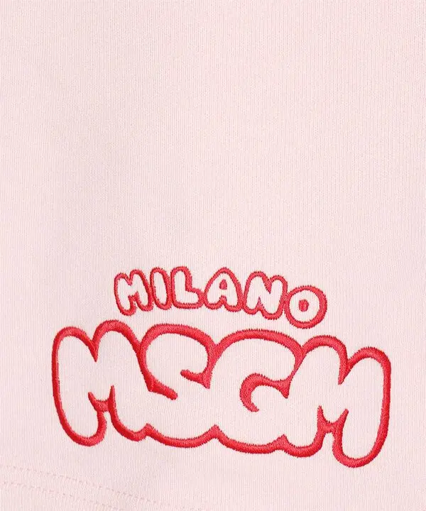 MSGM Logo Embroidered Track Shorts - Pink