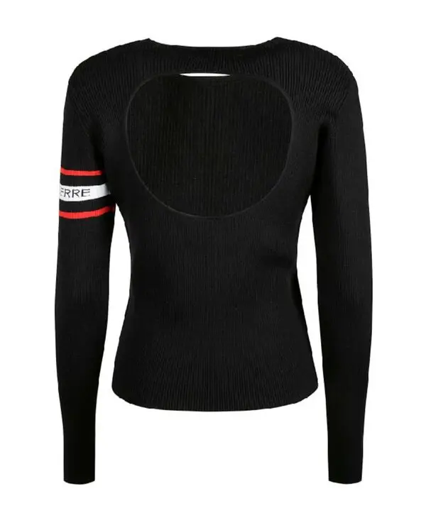 MARINE SERRE Round Neck Long Sleeve Sweater