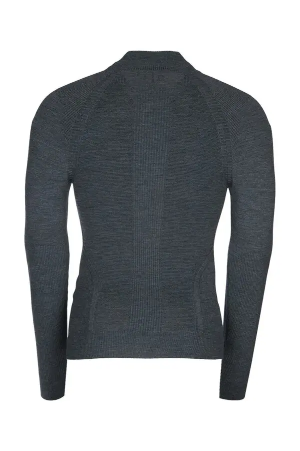 Loro Piana Ribbed High Neck Pullover - Gray