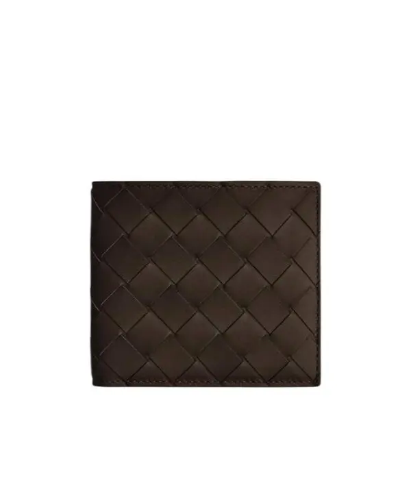 Bottega Veneta Woven Bi-fold Wallet - Brown