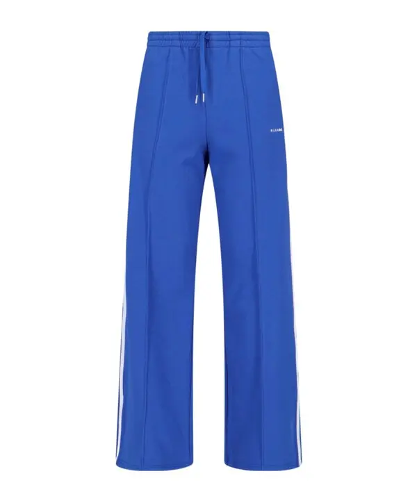 P.a.r.o.s.h Logo Embroidered Straight Poplin Trousers - Blue