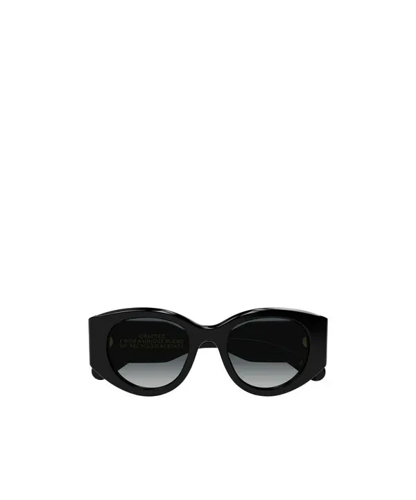 Chloé Oval-frame Sunglasses With Logo Detail - Black