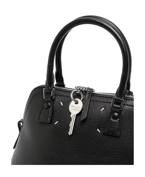 MAISON MARGIELA Signature Numbers Motif Zipped Shoulder Bag - Black