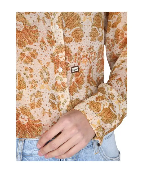 Dsquared2 Woven Floral Print Long-sleeved Shirt