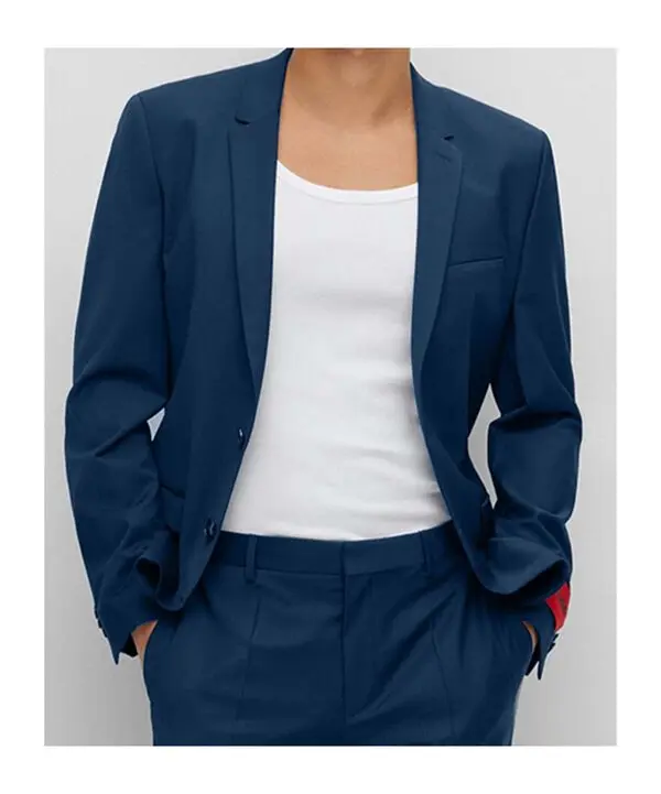 Hugo Boss Single-breasted Wool-blend Blazer