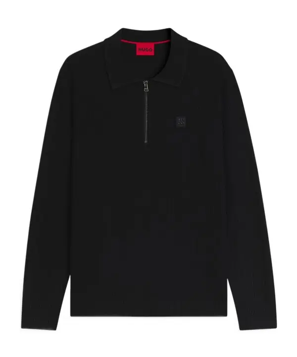 Hugo Boss Sastoro Zip Ribbed Polo Shirt