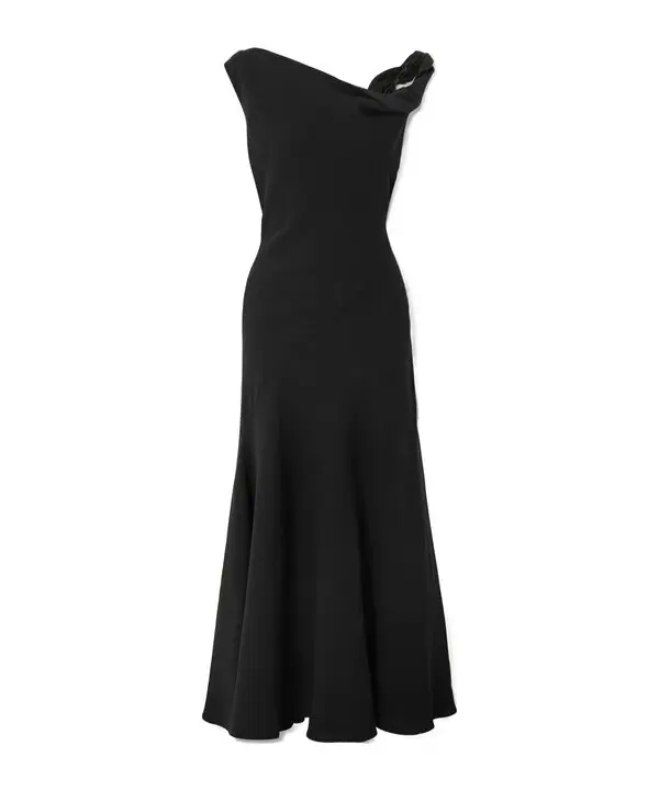 THE ROW Violetta Asymmetrical Dress - Black