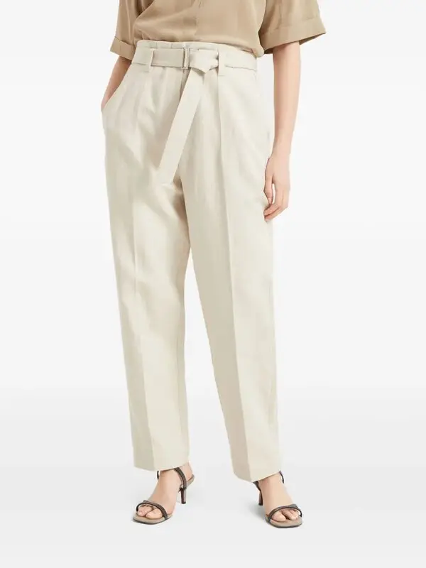 Brunello Cucinelli High-waist Belted Trousers - No