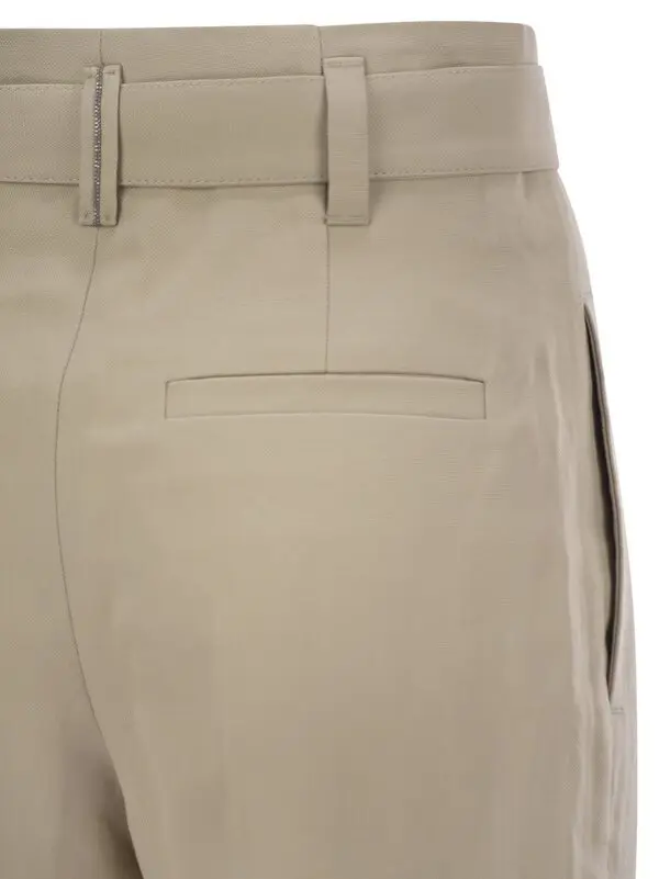 Brunello Cucinelli High-waist Belted Trousers - No