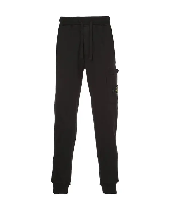 Stone Island Compass-badge Tapered Pants - Black