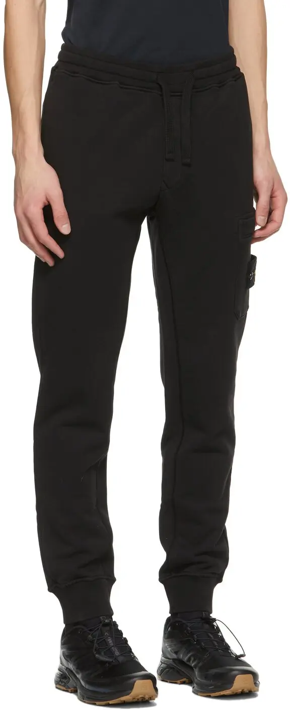 Stone Island Compass-badge Tapered Pants - Black