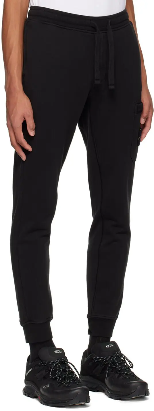 Stone Island Compass-badge Tapered Pants - Black