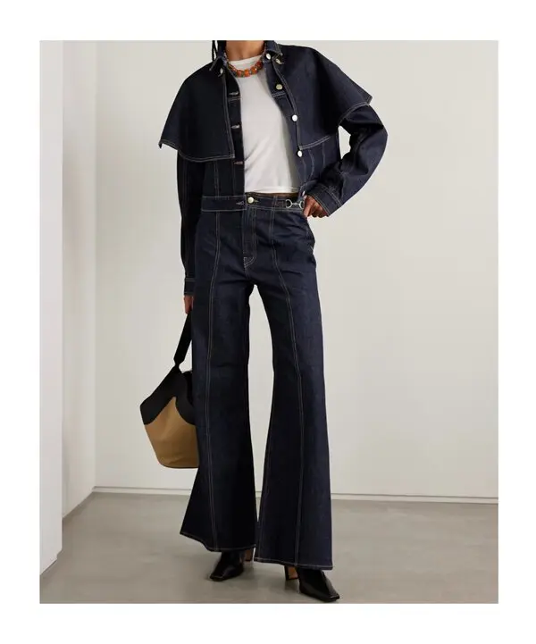 Ulla Johnson High-waisted Flared Jeans With Contrast Stitching