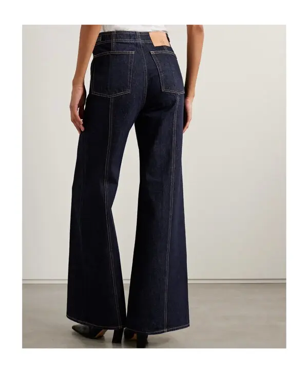 Ulla Johnson High-waisted Flared Jeans With Contrast Stitching