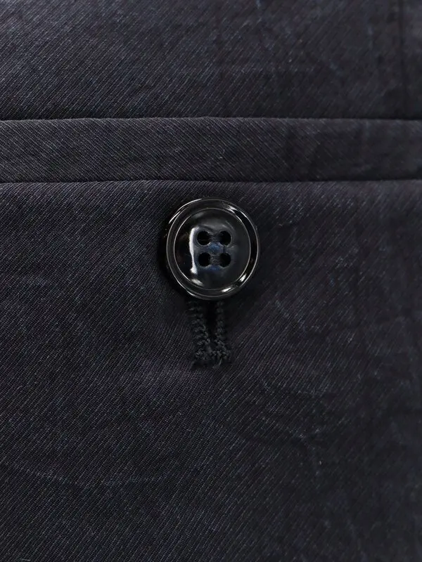Giorgio Armani Pleated Twill Trousers - Black