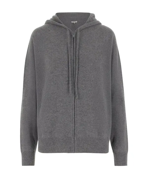 THE ROW Drawstring Hood Zip-front Cardigan