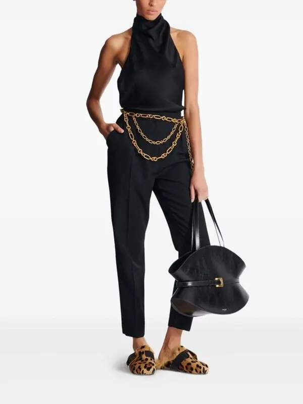 Balmain Halterneck Backless Top - Black