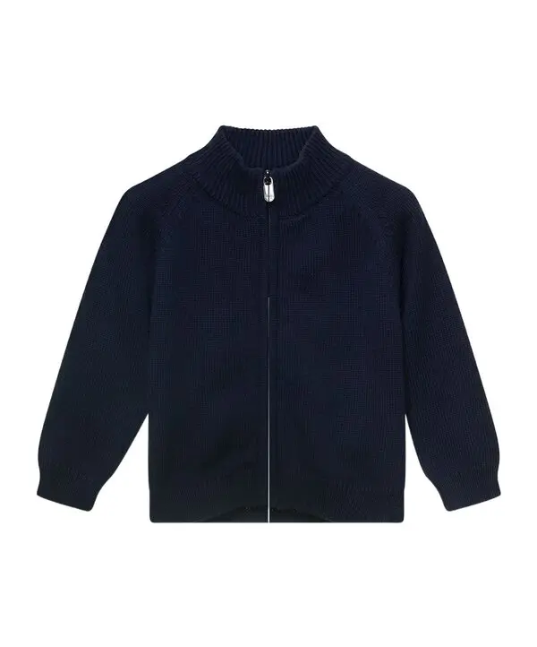 IL GUFO Fine-knit Zip-up Cardigan