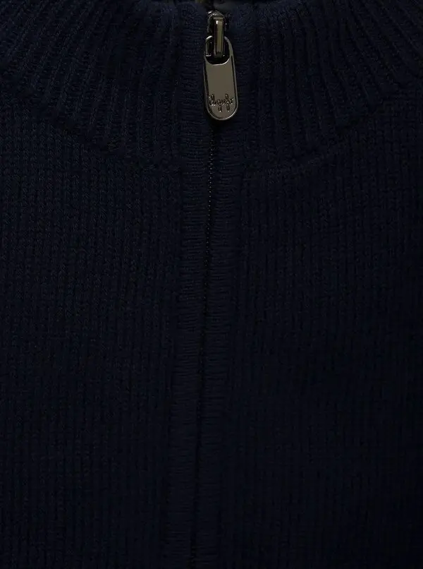 IL GUFO Fine-knit Zip-up Cardigan