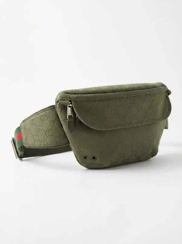 Gucci Gg Monogrammed Belt Bag - Forest Green