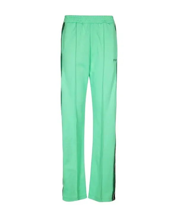 MSGM Striped-detail Straight-leg Track Pants - Green