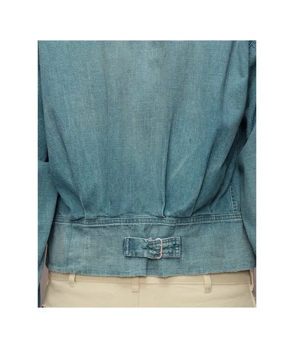 MAISON MARGIELA Denim Caban Jacket - Light Blue