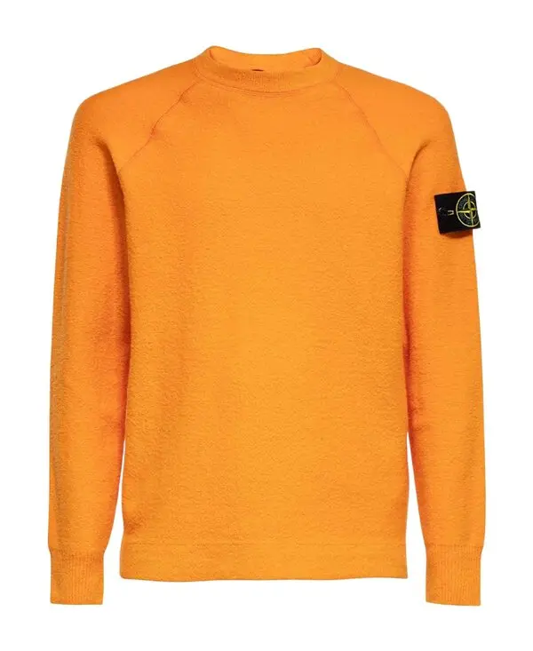 Stone Island Logo Sweater - Orange