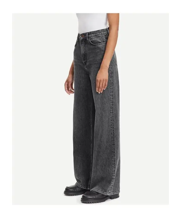 SAMSOE SAMSOE Multi-pocket Wide-leg Jeans - Black