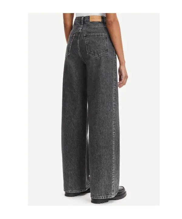 SAMSOE SAMSOE Multi-pocket Wide-leg Jeans - Black