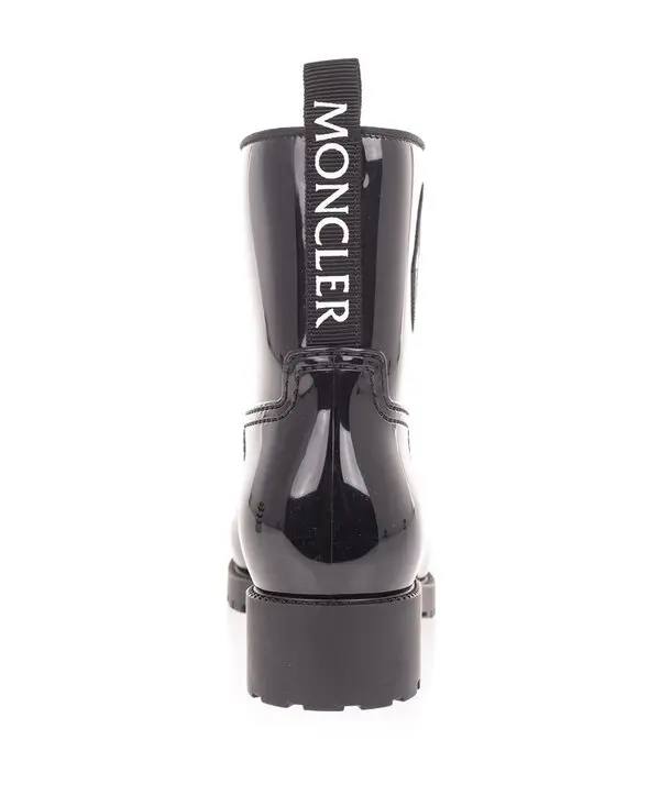 Moncler Patent Leather Ankle Boots - Black