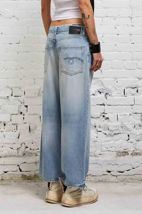 R13 High-rise Wide-leg Jeans