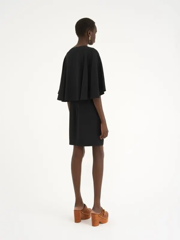 Chloé Cape Sleeves Mini Dress