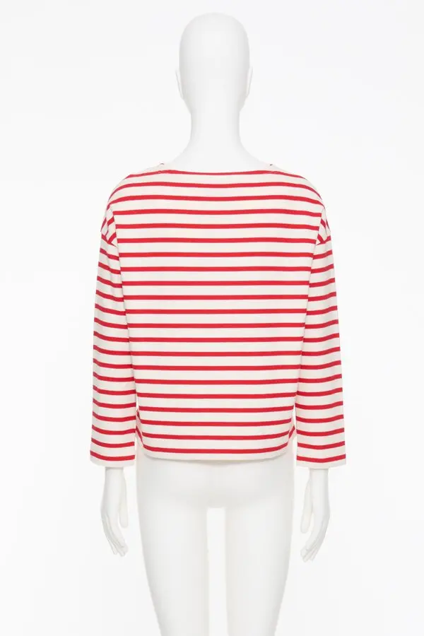 Valentino Garavani Logo Printed Striped Crewneck T-shirt - Red