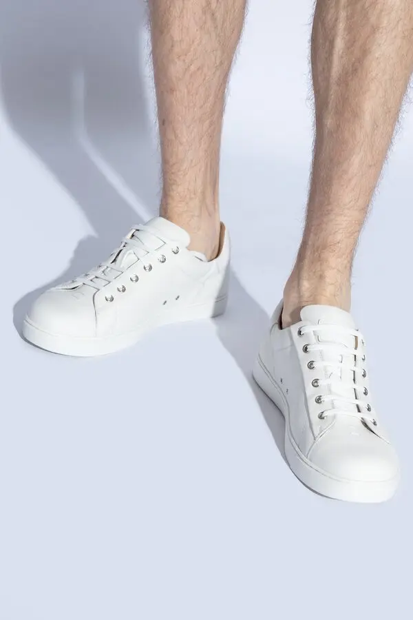 GIANVITO ROSSI Leather Lace-up Sneakers