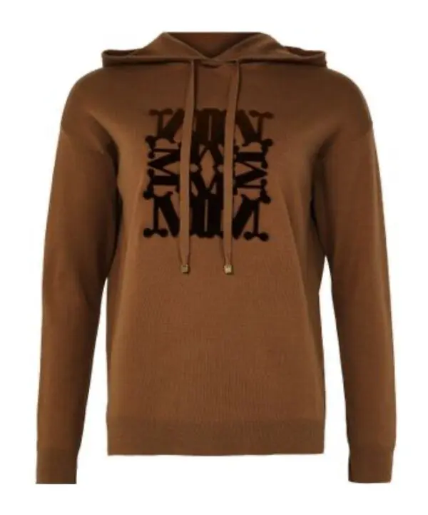 Max Mara Long-sleeved Hooded Sweater With Graphic Pattern - No