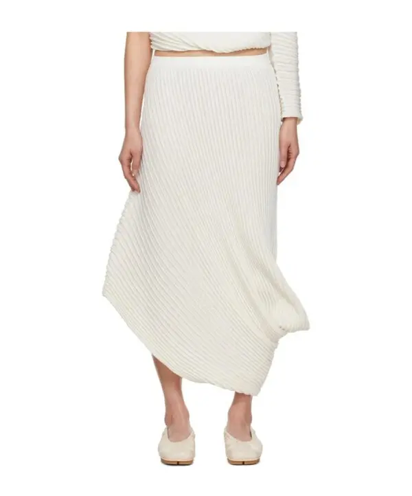 Issey Miyake Stream Knitted Midi Skirt