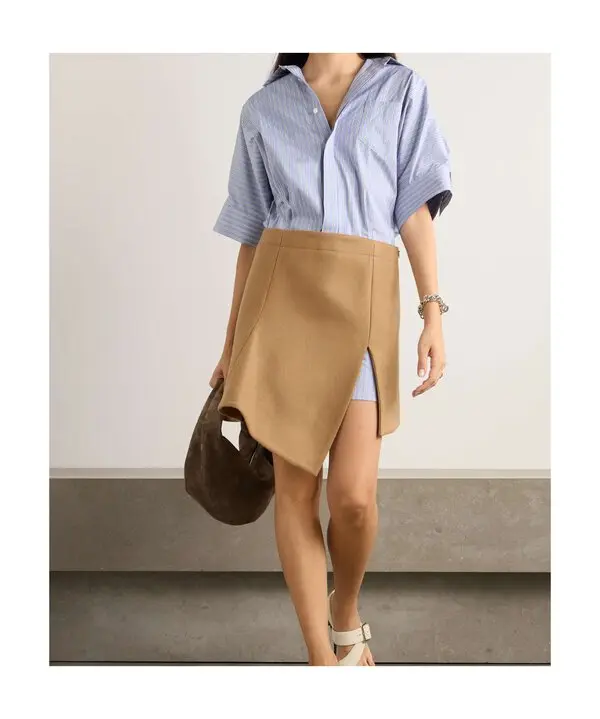 Sacai Asymmetrical Striped Shirtdress