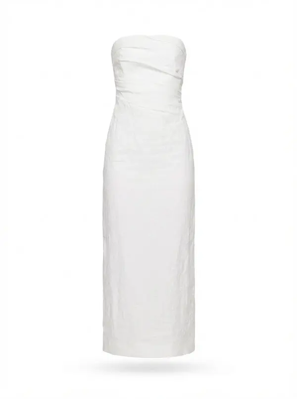 Tove Sabella Linen Midi Dress - White