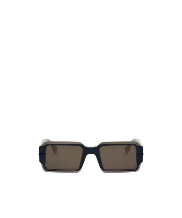 Fendi Rectangular Frame Sunglasses - Brown